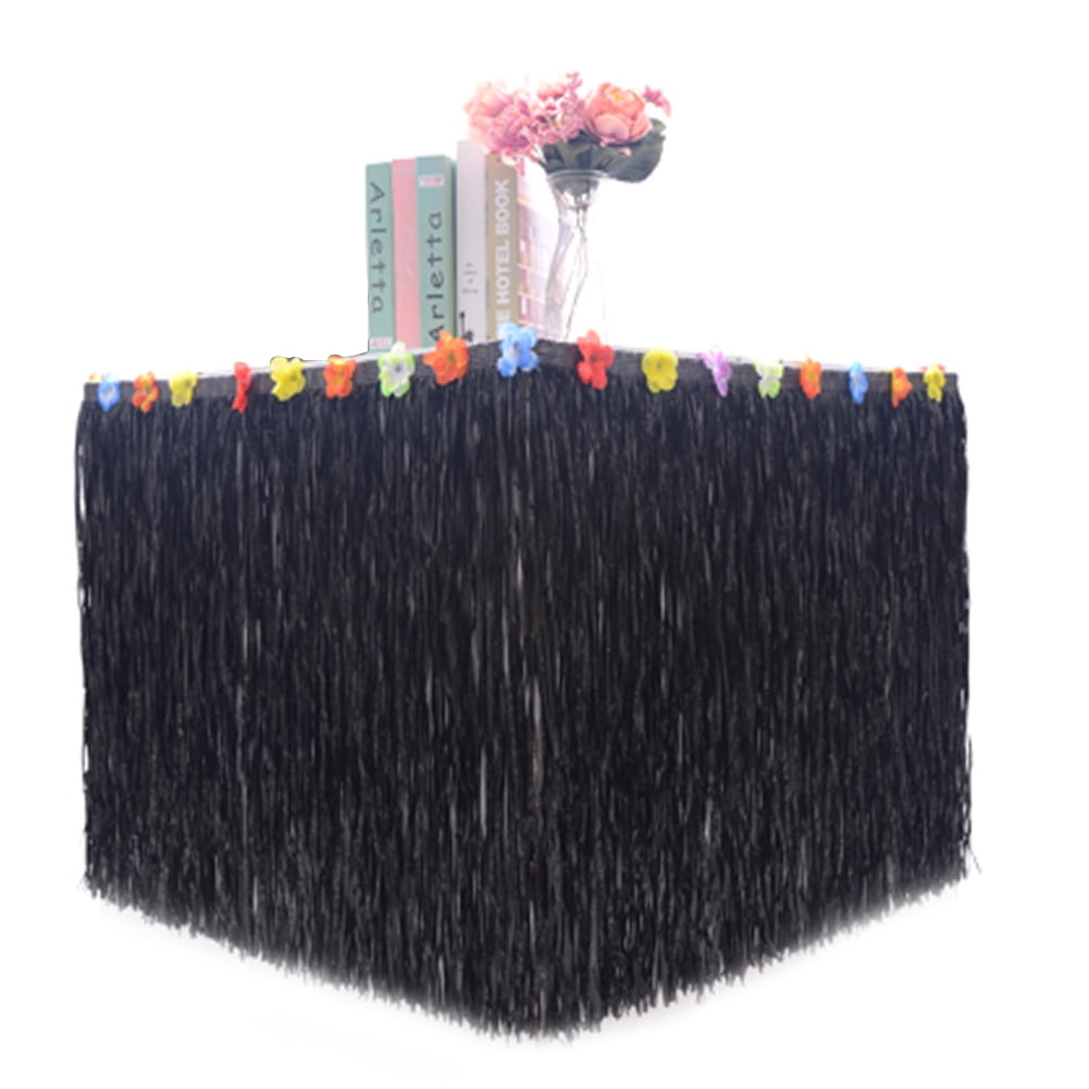 KYAIGUO Hawaiian Luau Grass Table Skirts Tropical Theme Birthday Party ...