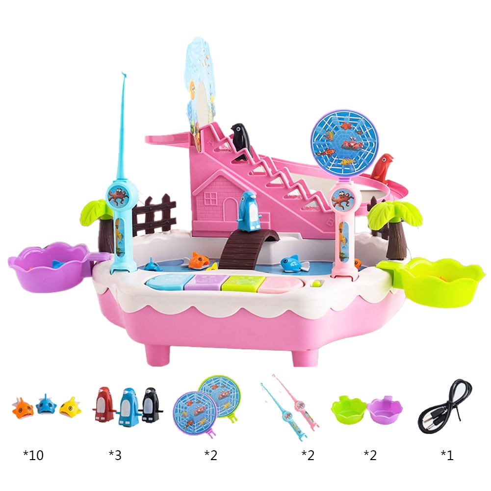 KYAIGUO Kids Baby Fish Game Musical Fishing Game Toys for Toddler Fish ...