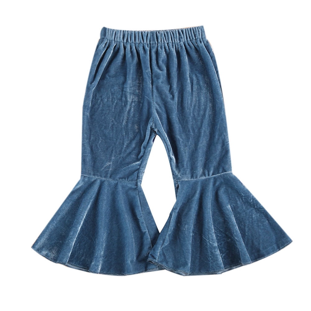 KYAIGUO Kids Baby Girls Velvet Flare Pants Leggings Newborn Elastic ...