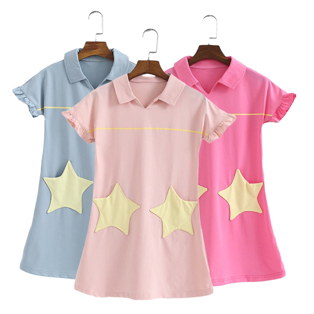 KYAIGUO Kids Girls Nightgowns Short Sleeve Sleepwear Dress for Toddler ...