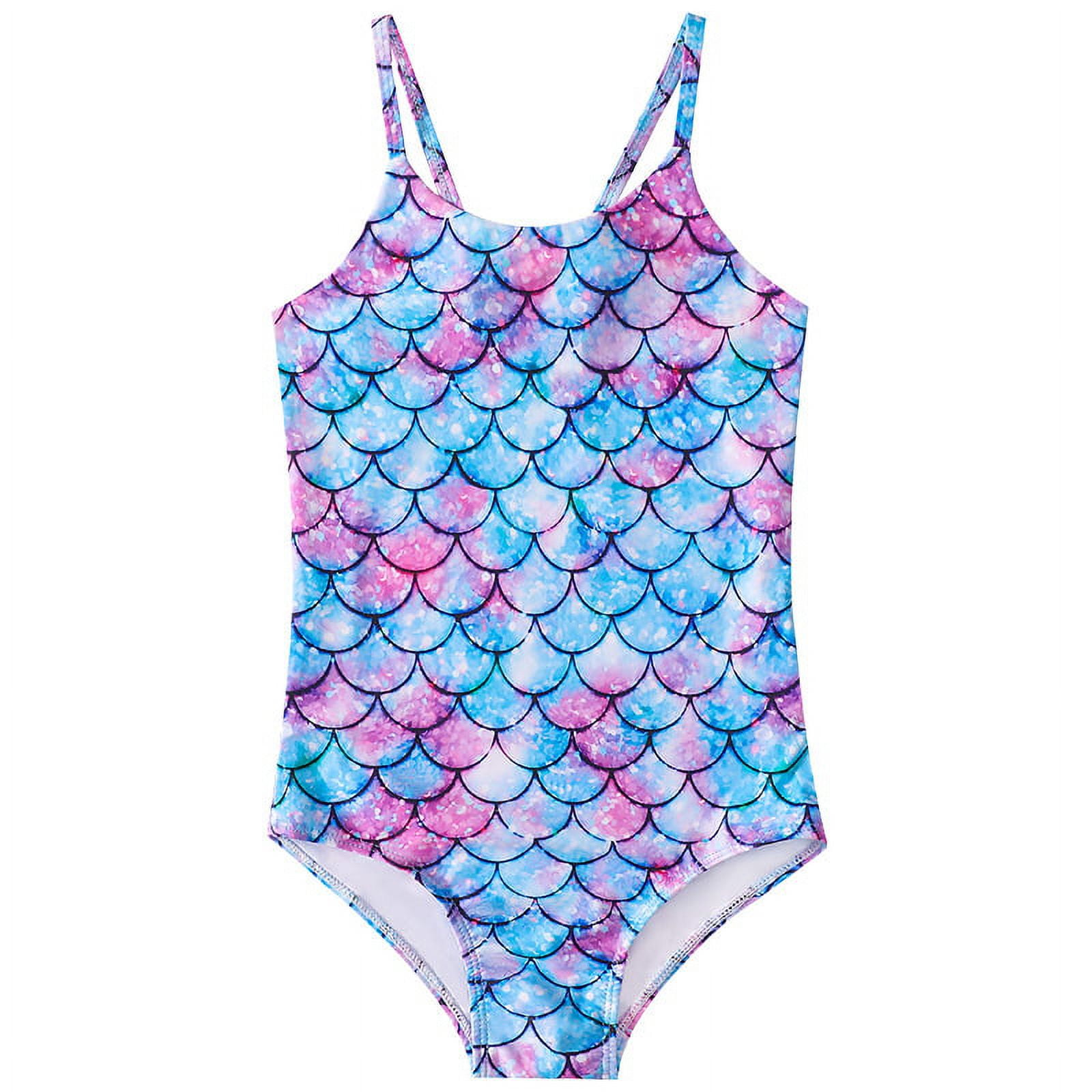 KYAIGUO Kids Girls One Piece Swimwear Quick Dry Swimsuit Summer Beach ...