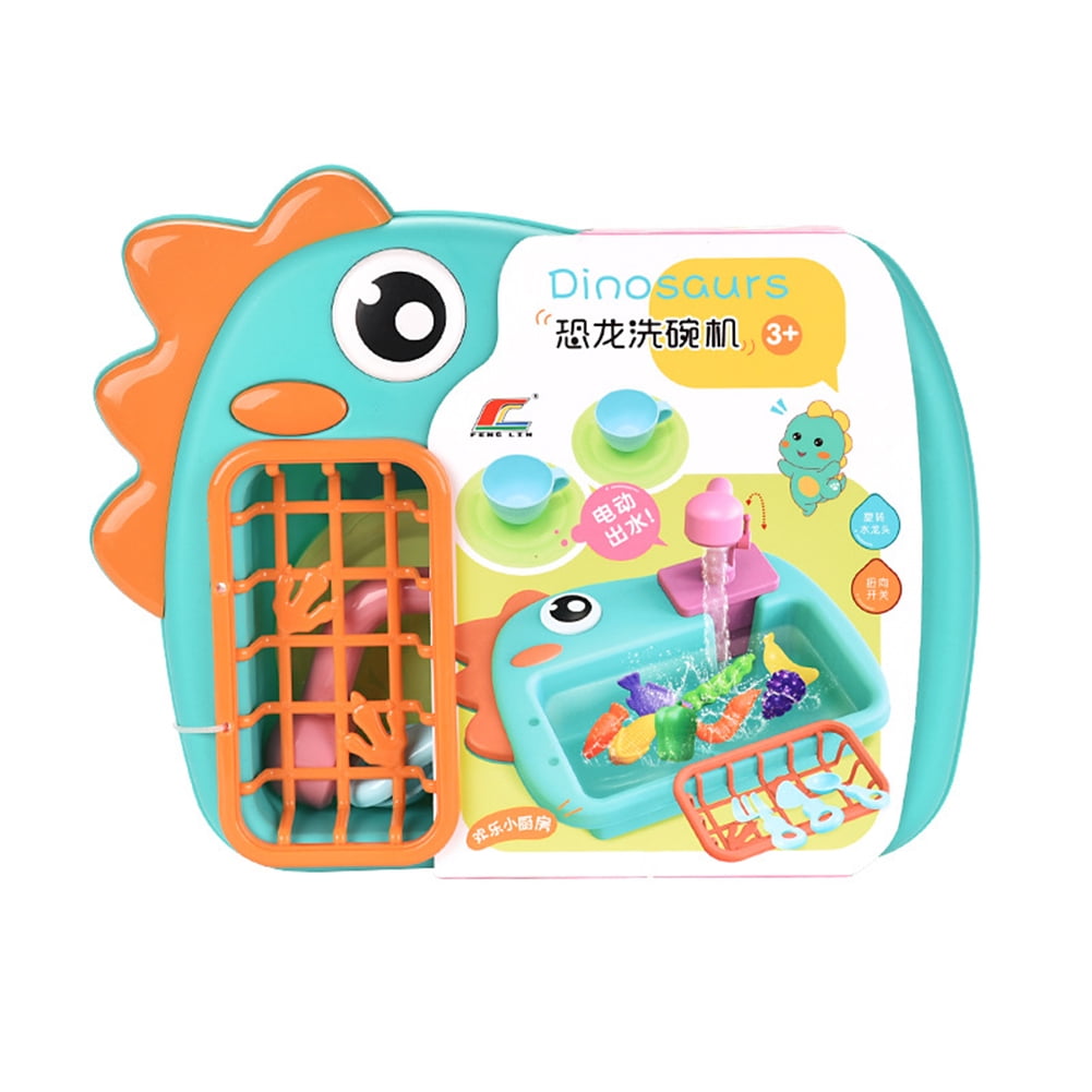 KYAIGUO Kids Kitchen Play Sink Toy with Running Water Toddler Electric ...