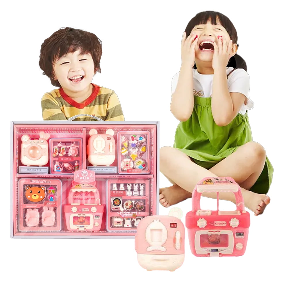 KYAIGUO Kids Kitchen Toy Accessories Mini Kitchen Food Sets Educational ...