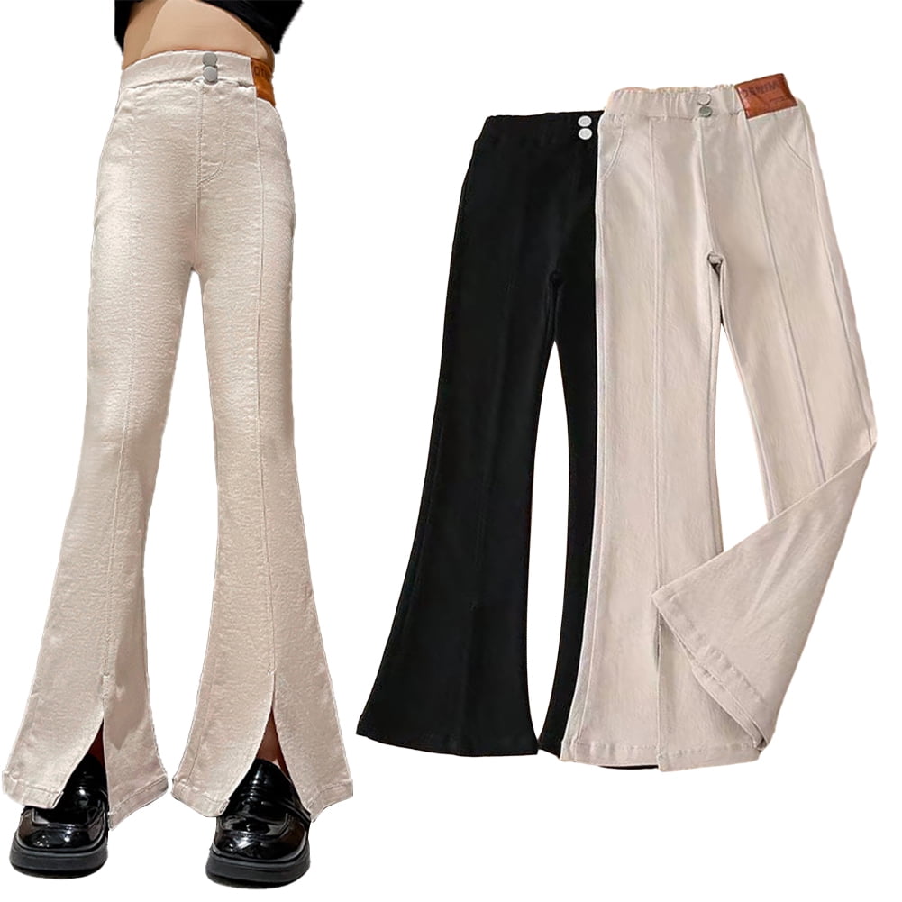 KYAIGUO Kids Spring Flare Pants Leggings for Girls,4-14 Years Teen ...
