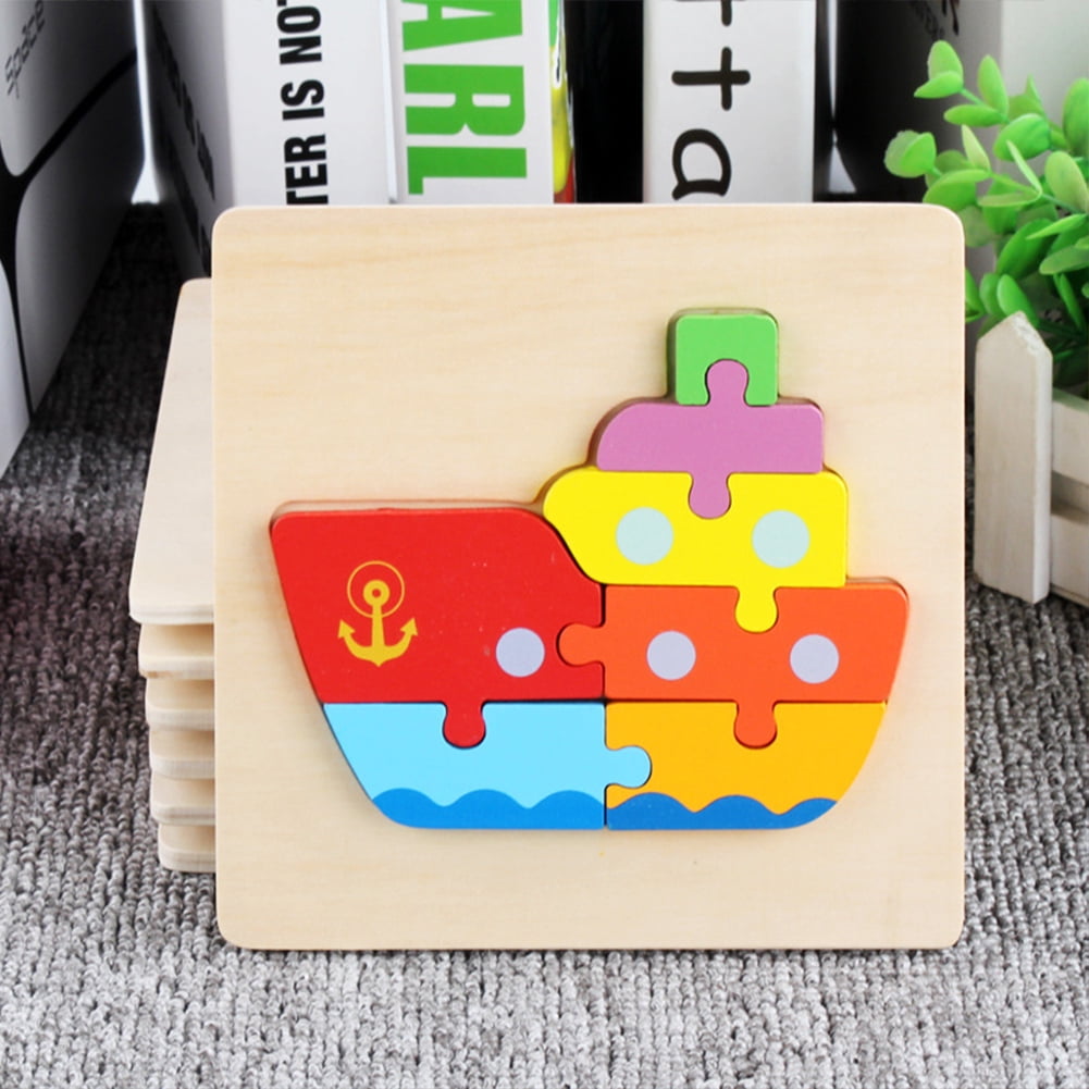 KYAIGUO Kids Three-Dimensional Jigsaw Puzzle Toys Toddler Vehicle ...