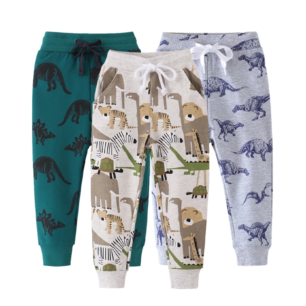 KYAIGUO Kids Toddler Dinosaur Sweatpants Baby Boys Jogger Pants Cotton Winter Cute Pants 2-7Y ...