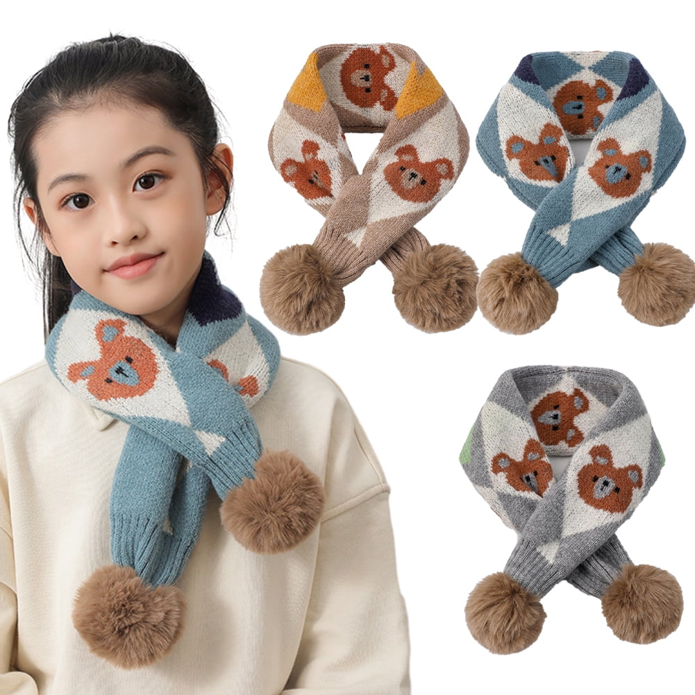 KYAIGUO Kids Winter Adjustable Fleece Scarf Toddler Soft Neck Scarves ...