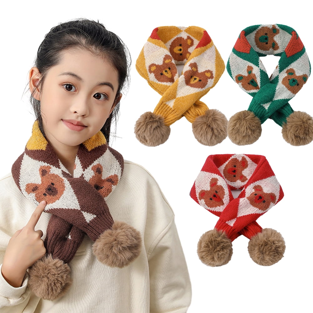 KYAIGUO Toddler Baby Boys Soft Neck Warmer Scarf Cartoon Adjustable ...