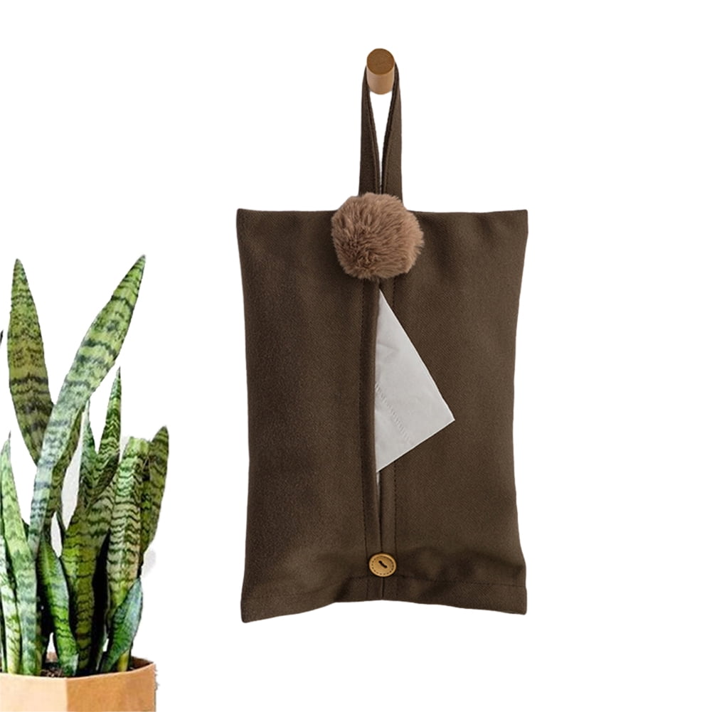 KYAIGUO Leather Tissue Box Simple Car Tissue Holder Hangable Tissue Box ...