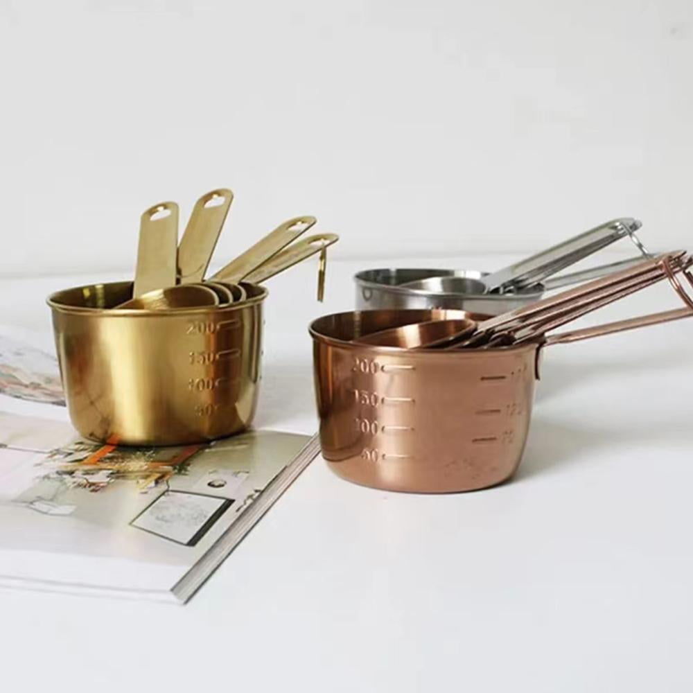 KYAIGUO Measuring Cups Spoons Set, Stainless Steel Measuring Cups for ...