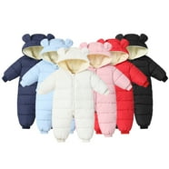 Baby Clothes Boy Girl Thick Snowsuit Winter Warm Coats Cow Prints Hooded Romper Jumpsuit ...