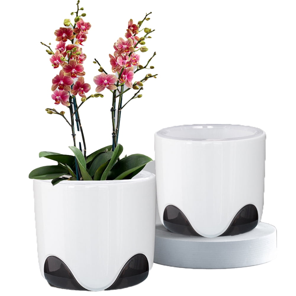 KYAIGUO Imitation Ceramic Plant Pots Hundreds of Air Holes in the Inner ...