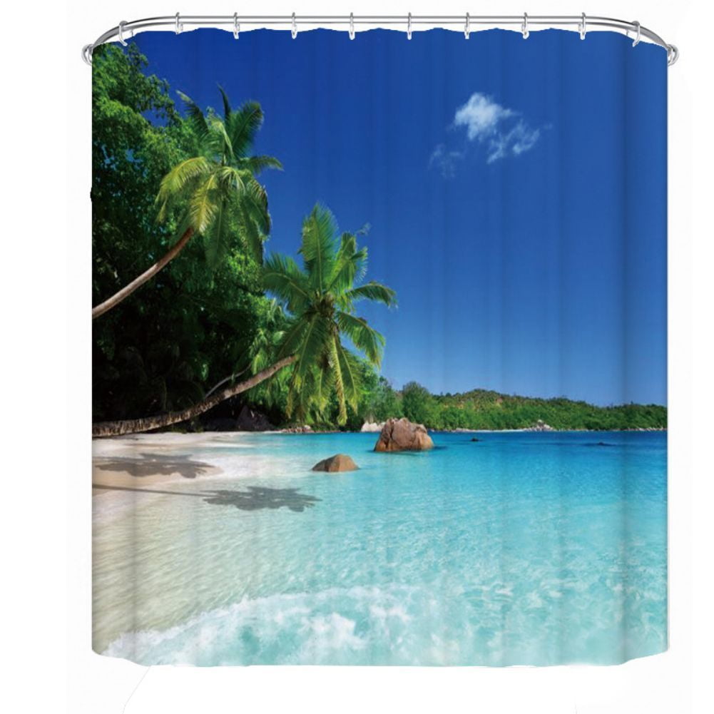 KYAIGUO Polyester Shower Curtains Waterproof Bathroom Accessories Beach ...