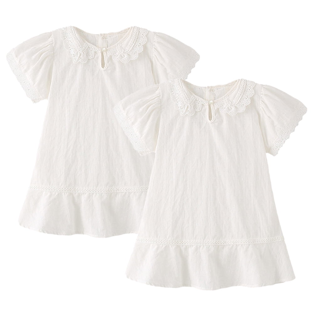 KYAIGUO Toddler Baby Girls Summer Lace Dress Kids Ruffle Party Princess ...