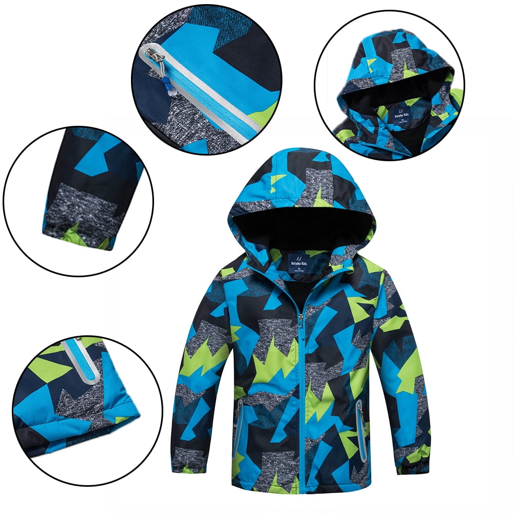 KYAIGUO Toddler Boys Camouflage Windbreaker Jacket Winter Zip Outdoor ...