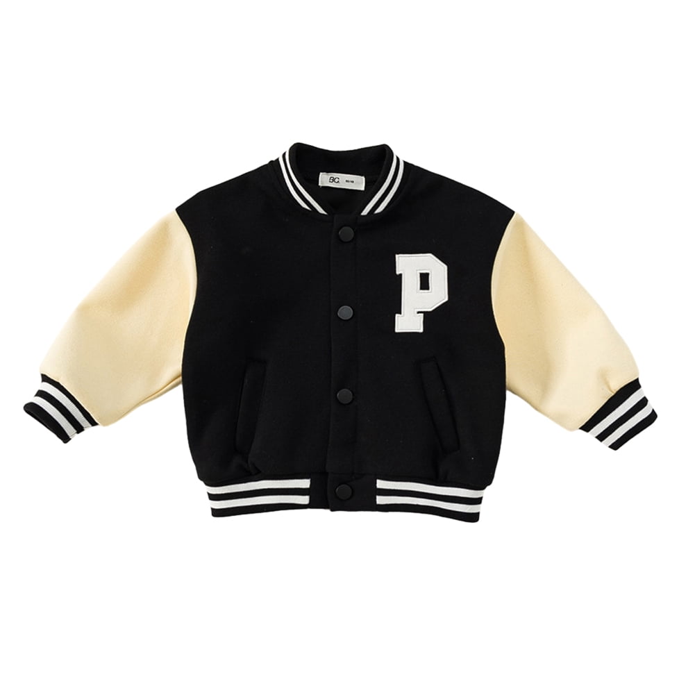 KYAIGUO Toddler Boys Girls Varsity Jacket for Kids Baseball Lightweight ...
