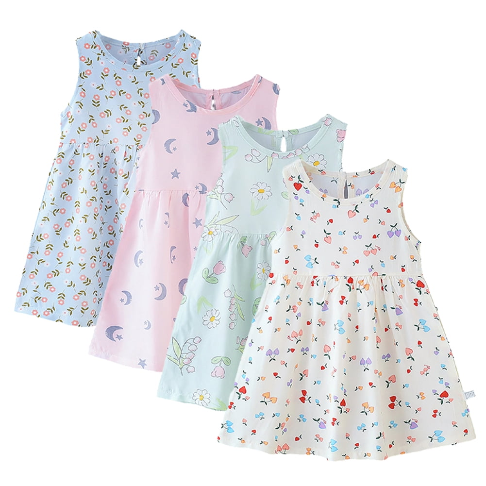 KYAIGUO Toddler Girls Casual Vest Dress for 1-8 Years Summer Active ...
