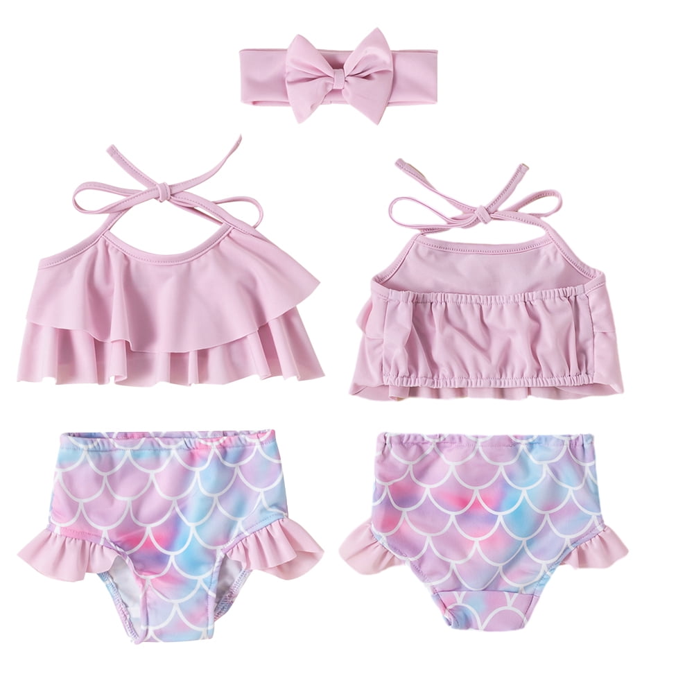 KYAIGUO Toddler Infant Baby Girls Swimsuit Bikini Three Pieces ...