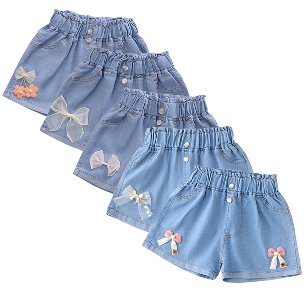 KYAIGUO Toddler Kids Girls Demin Shorts Summer Jeans Shorts Elastic ...