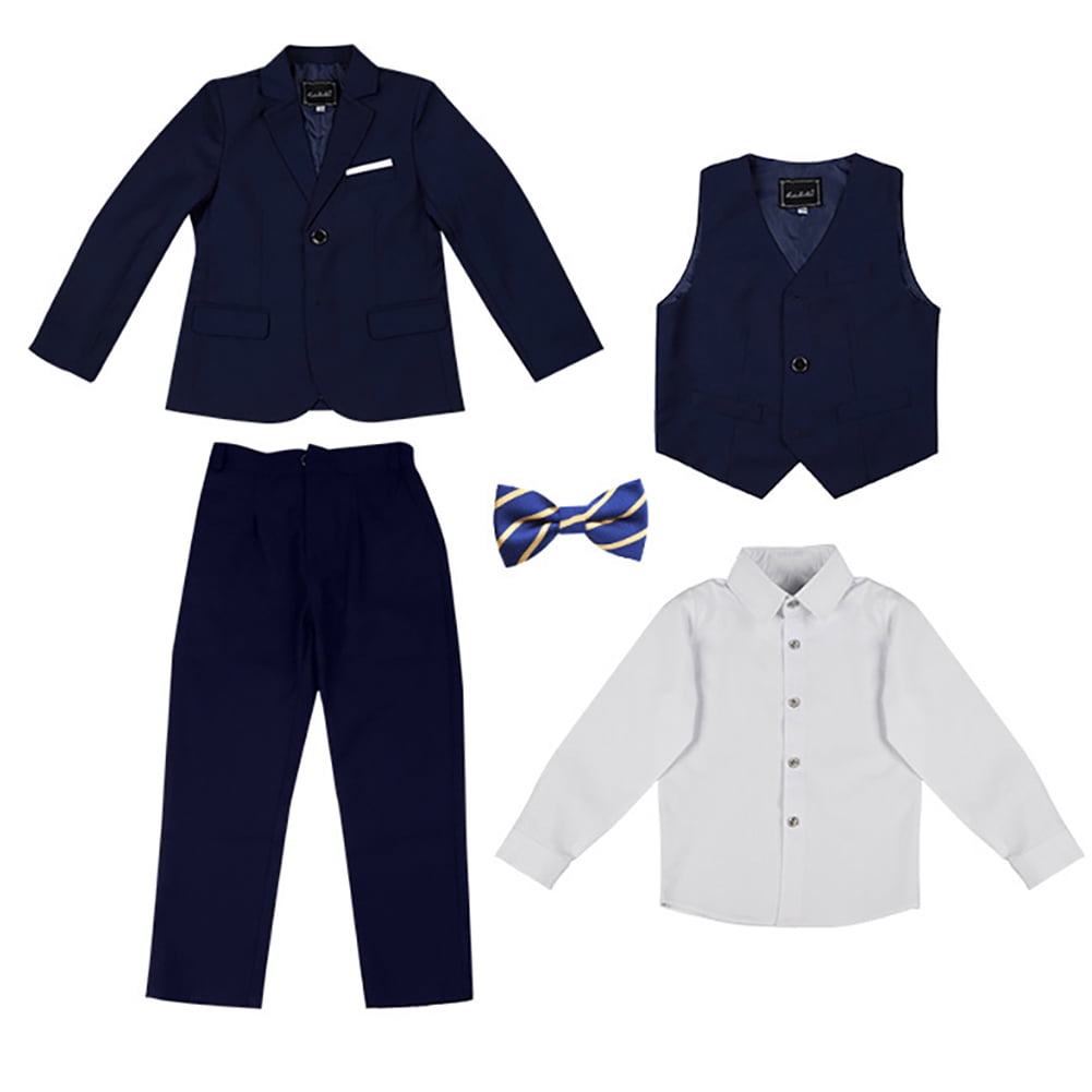 KYAIGUO Youth Kids Boys Gentleman 5PCS Outfit Formal Suits Set for 5-16 ...