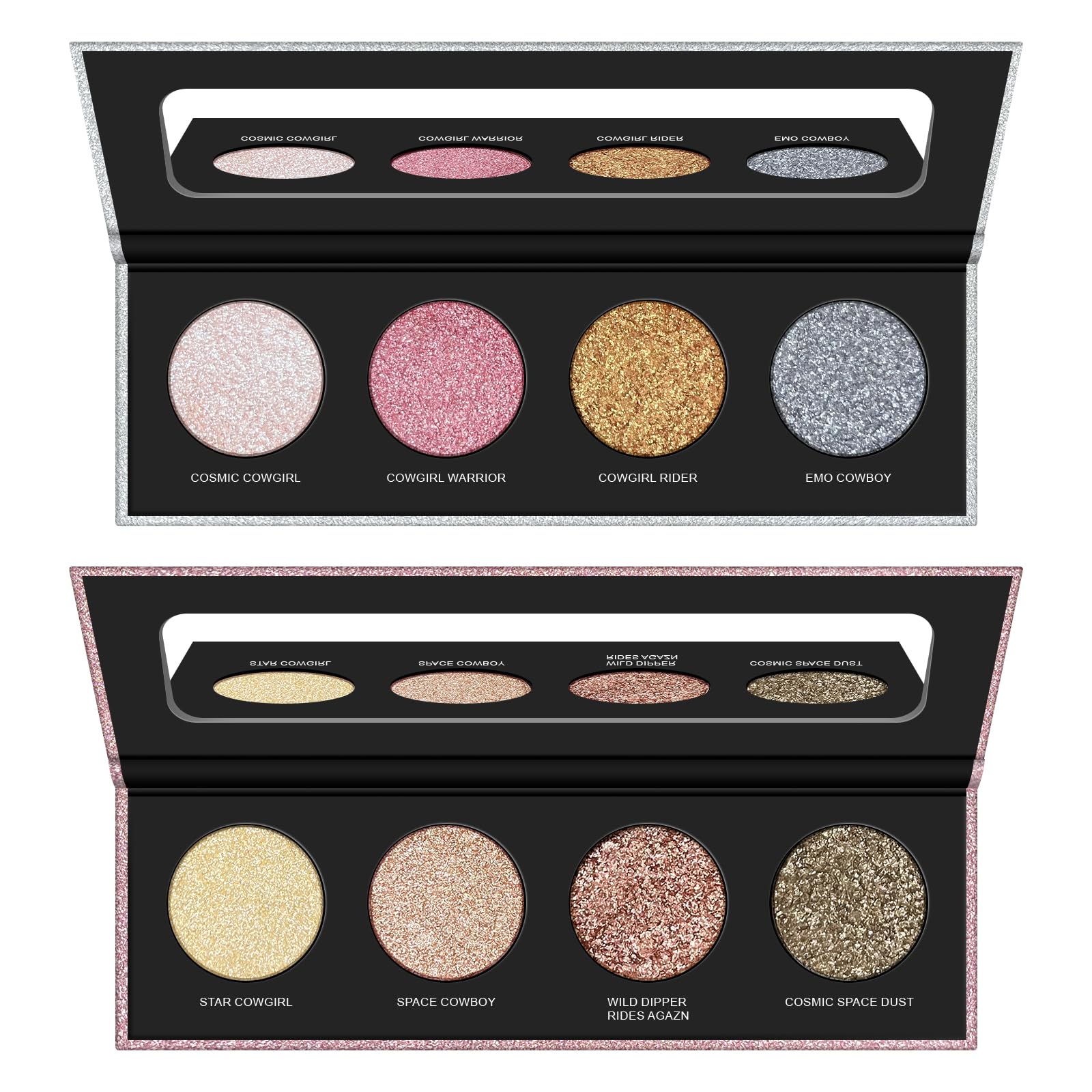 KYDA 8 Colors Sparkling Eyeshadow Palette, Diamond Shiny Glitter ...