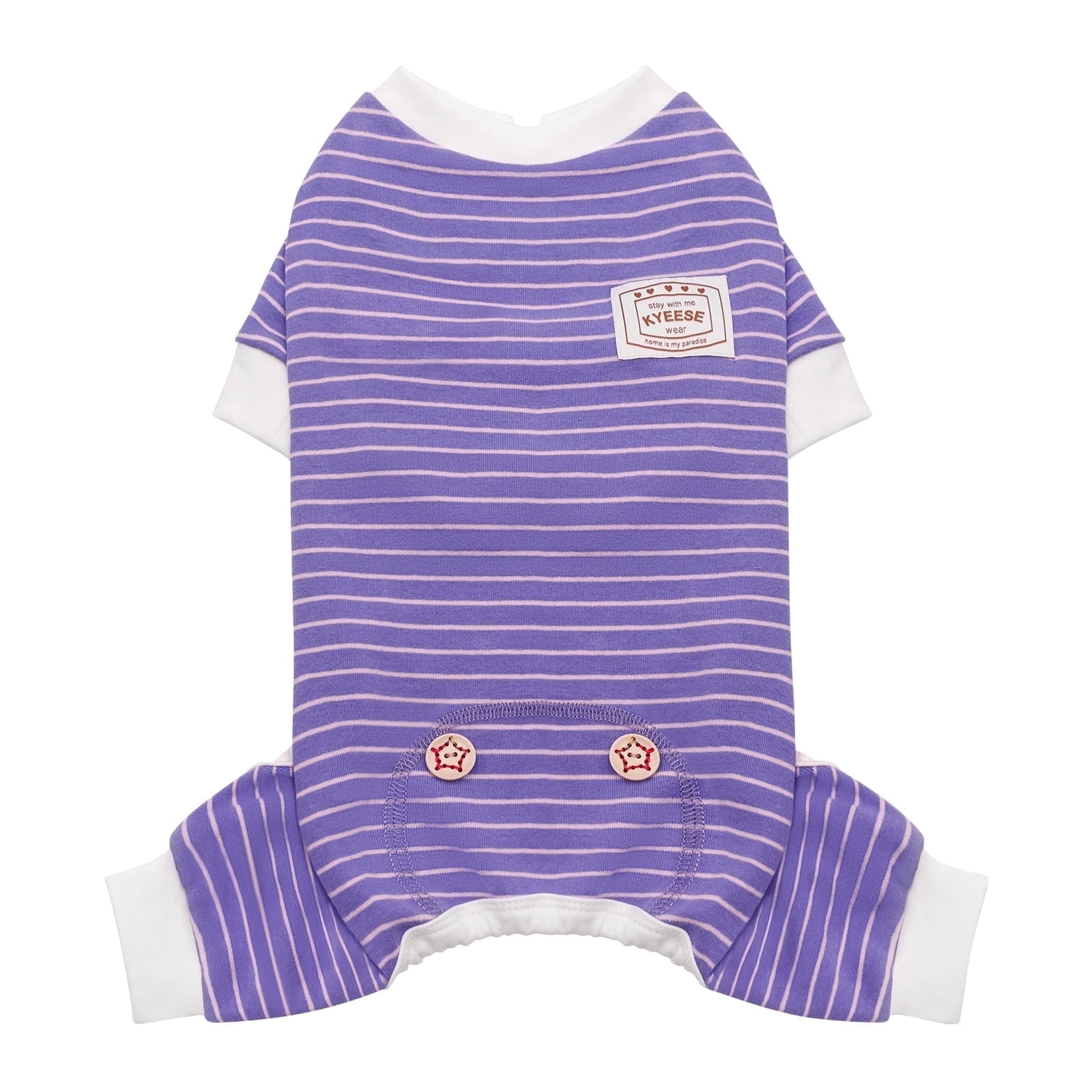 KYEESE Dog Pajamas, Purple Stripe Dog Pjs, Dog Pajamas for Small Dogs ...