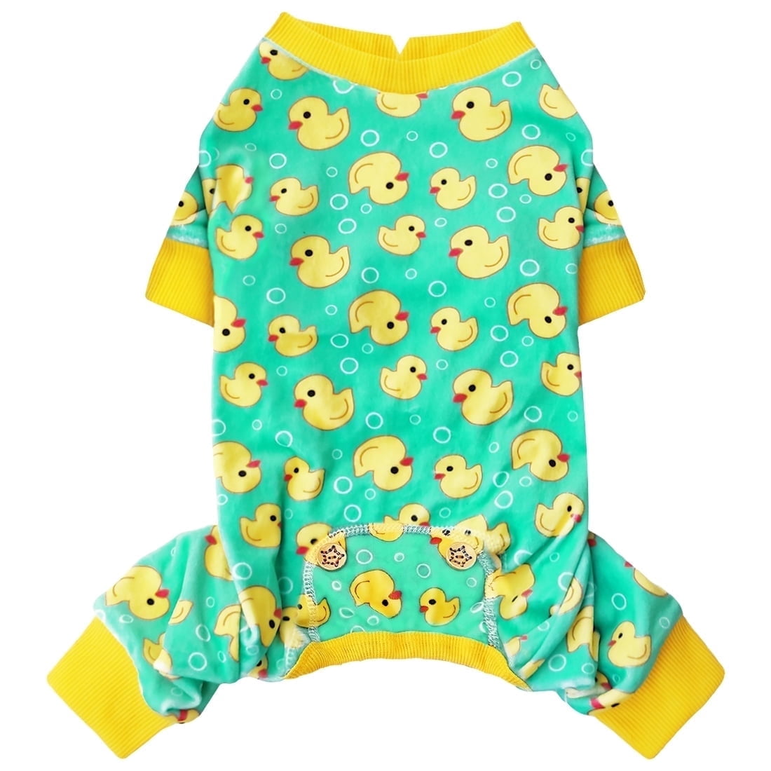 KYEESE Dog Pajamas, Yellow Ducks Pattern Dog Pjs Dog Pajamas for Small ...