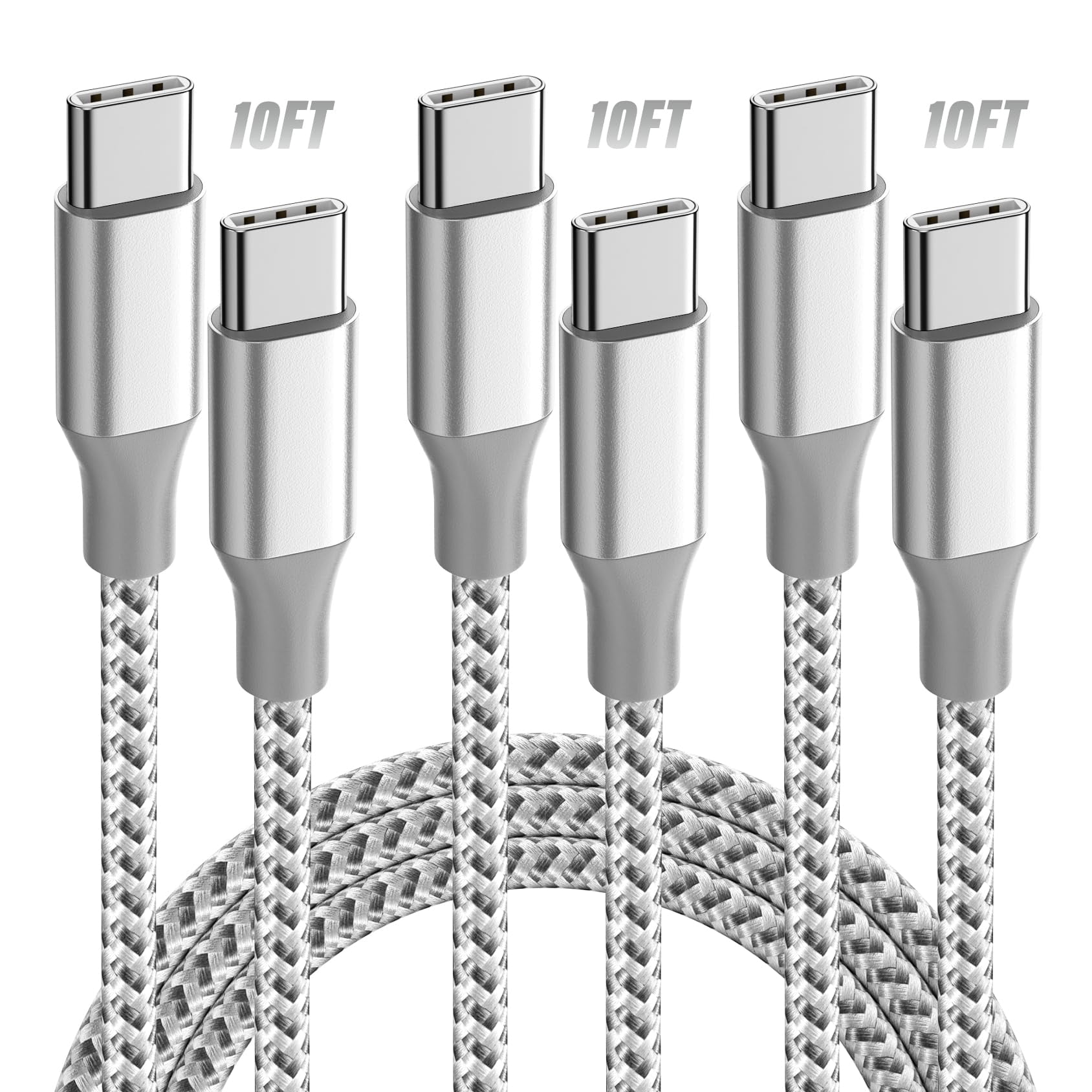 KYEHD USB C TWE5 Cable,3 Pack 10FT USB C to USB C Cable 60W Type c ...