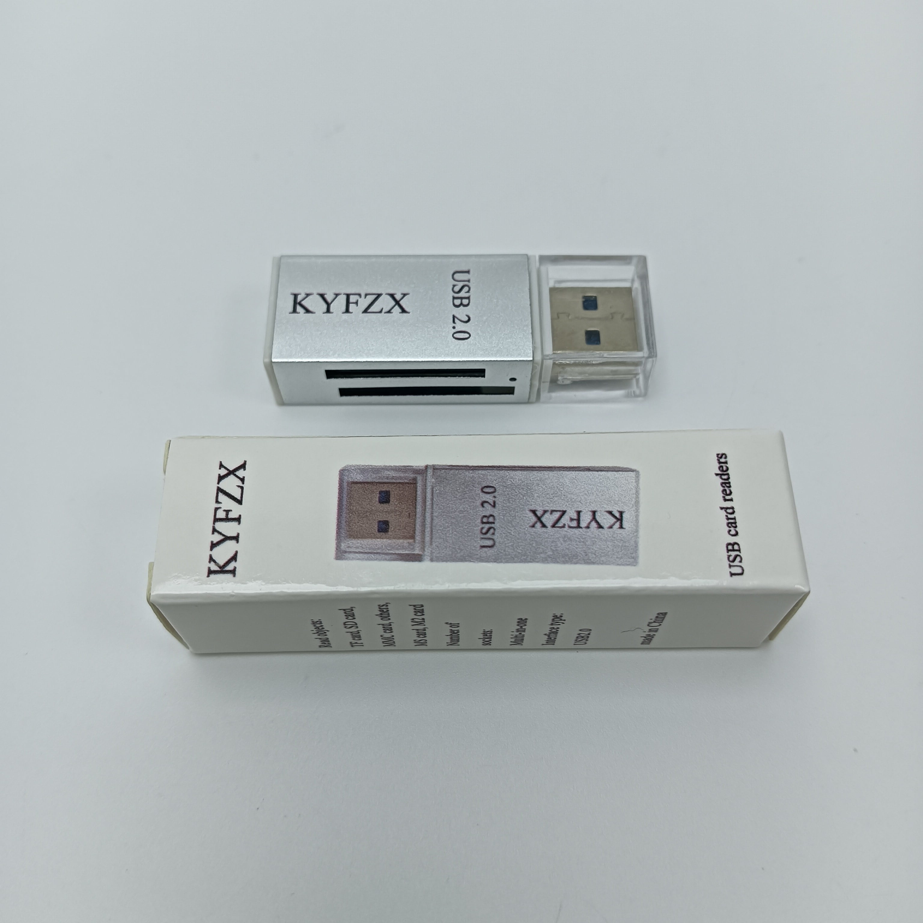 KYFZX USB card readers USB 2.0 Card Reader, Silver Metal Memory Card ...