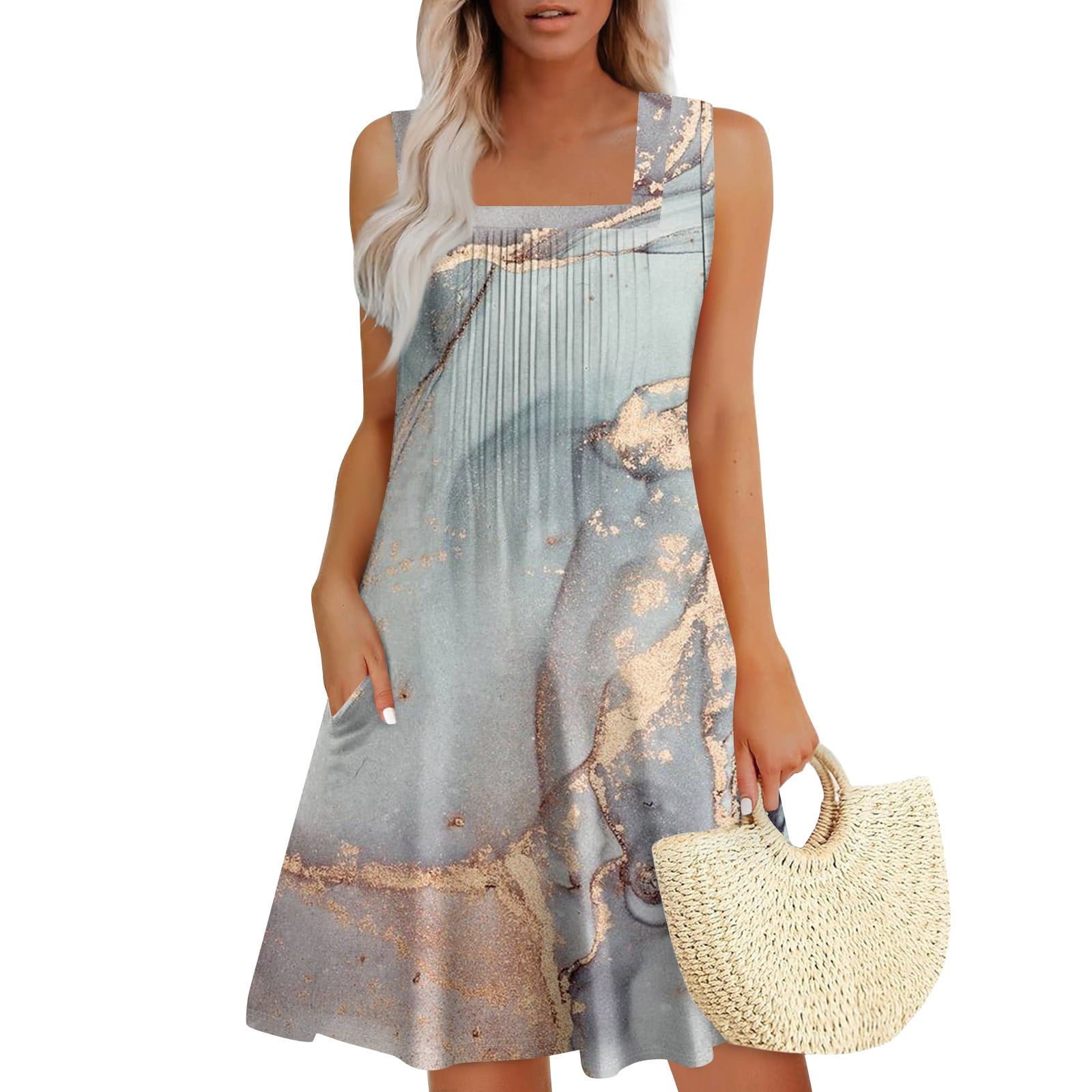 KYGABAK Chic Women’s Summer Dress – Loose Sleeveless Sundress with ...