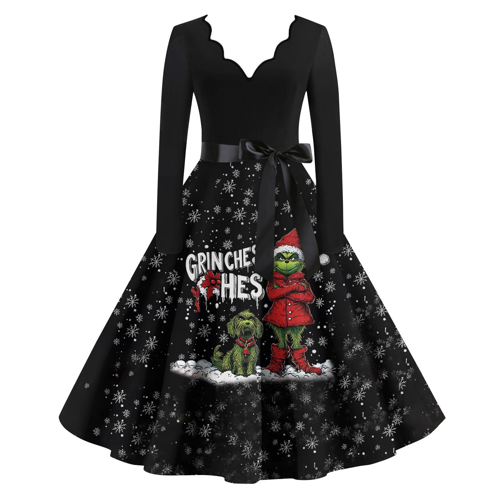KYGABAK Grinch Christmas Dress,Women's Christmas Grinch Dresses,Grinch ...