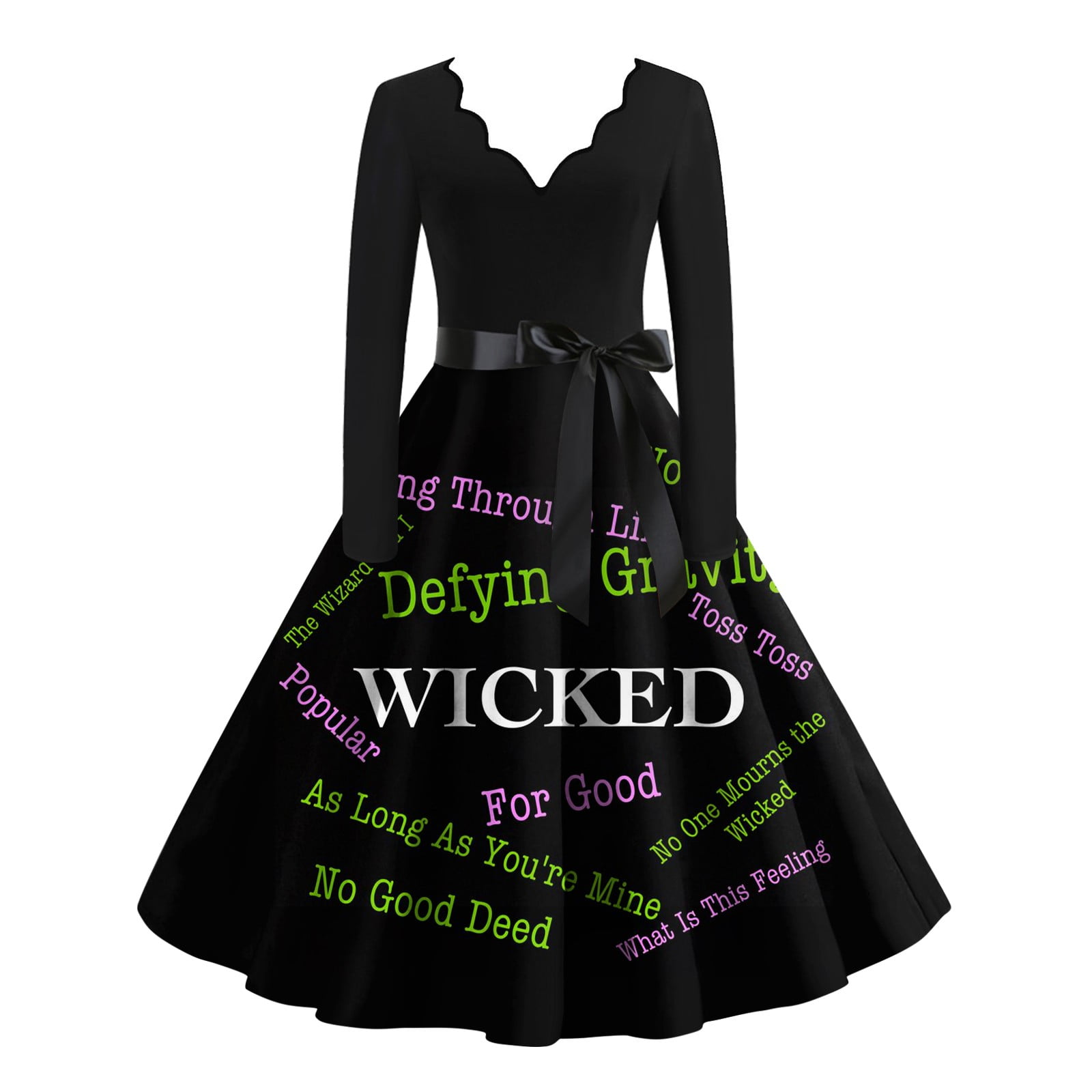 KYGABAK Wicked Dress Wicked Dress for Women Women Wicked Dress V-Neck ...