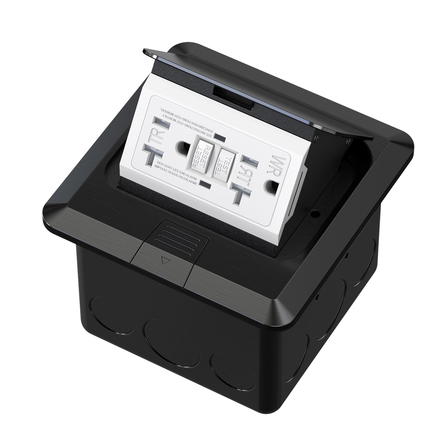 KYHSHJ Pop Up Floor Electrical Outlet with 20 Amp Stainless Steel GFCI ...