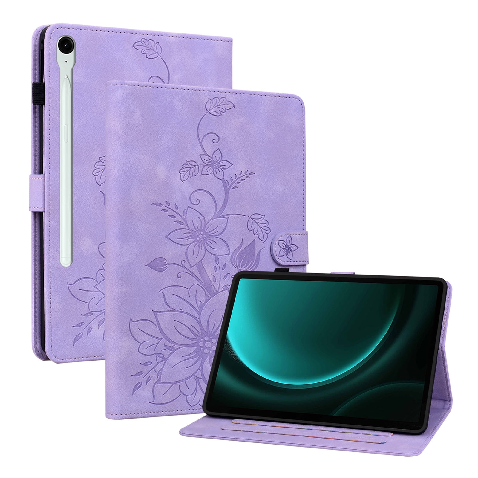 XYX Tablet Case for Samsung Galaxy Tab S9/Tab S9 FE, Lily Flower ...