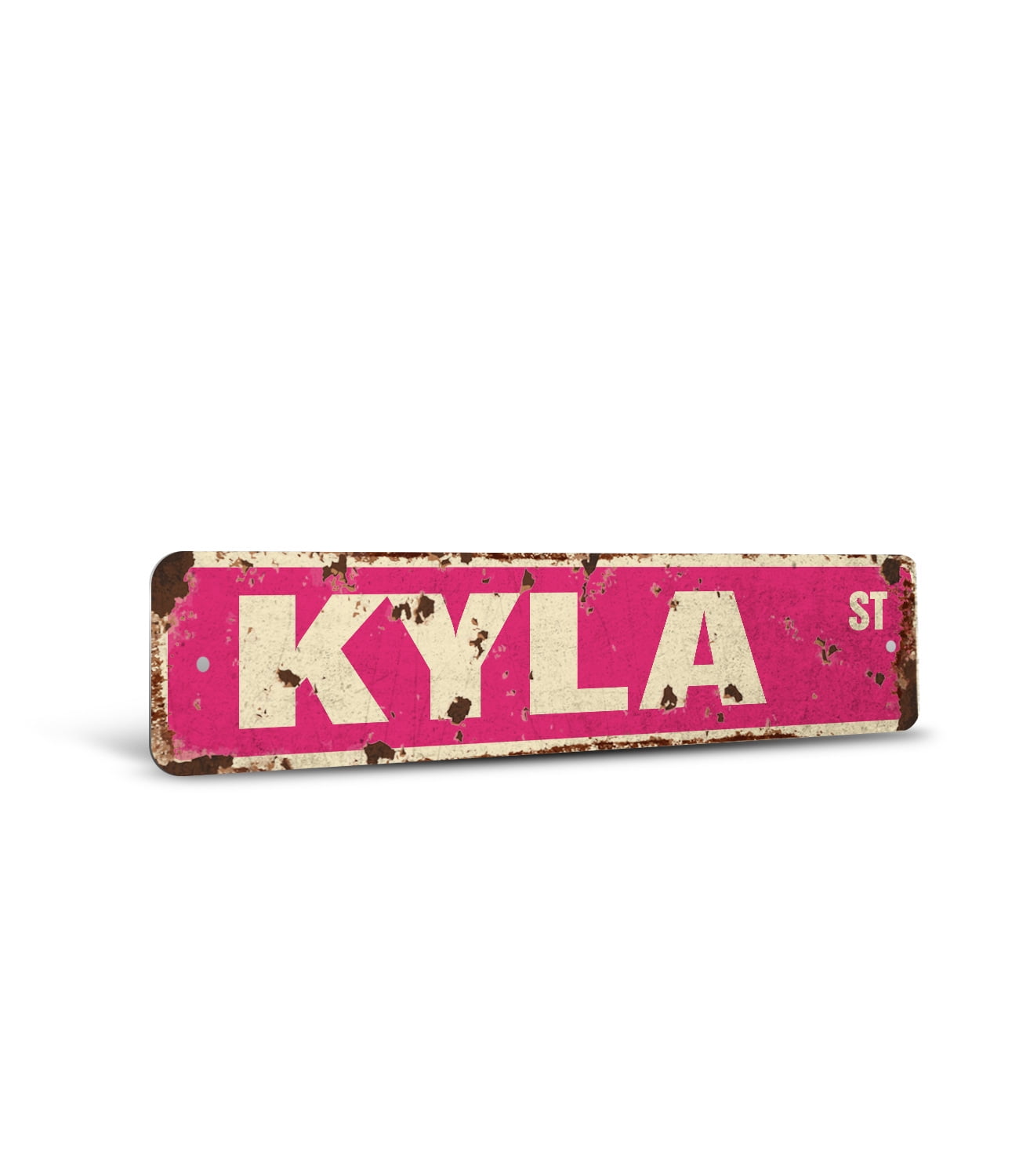 KYLA Vintage Style Rustic Street Sign – Childrens Name Room Sign Retro ...