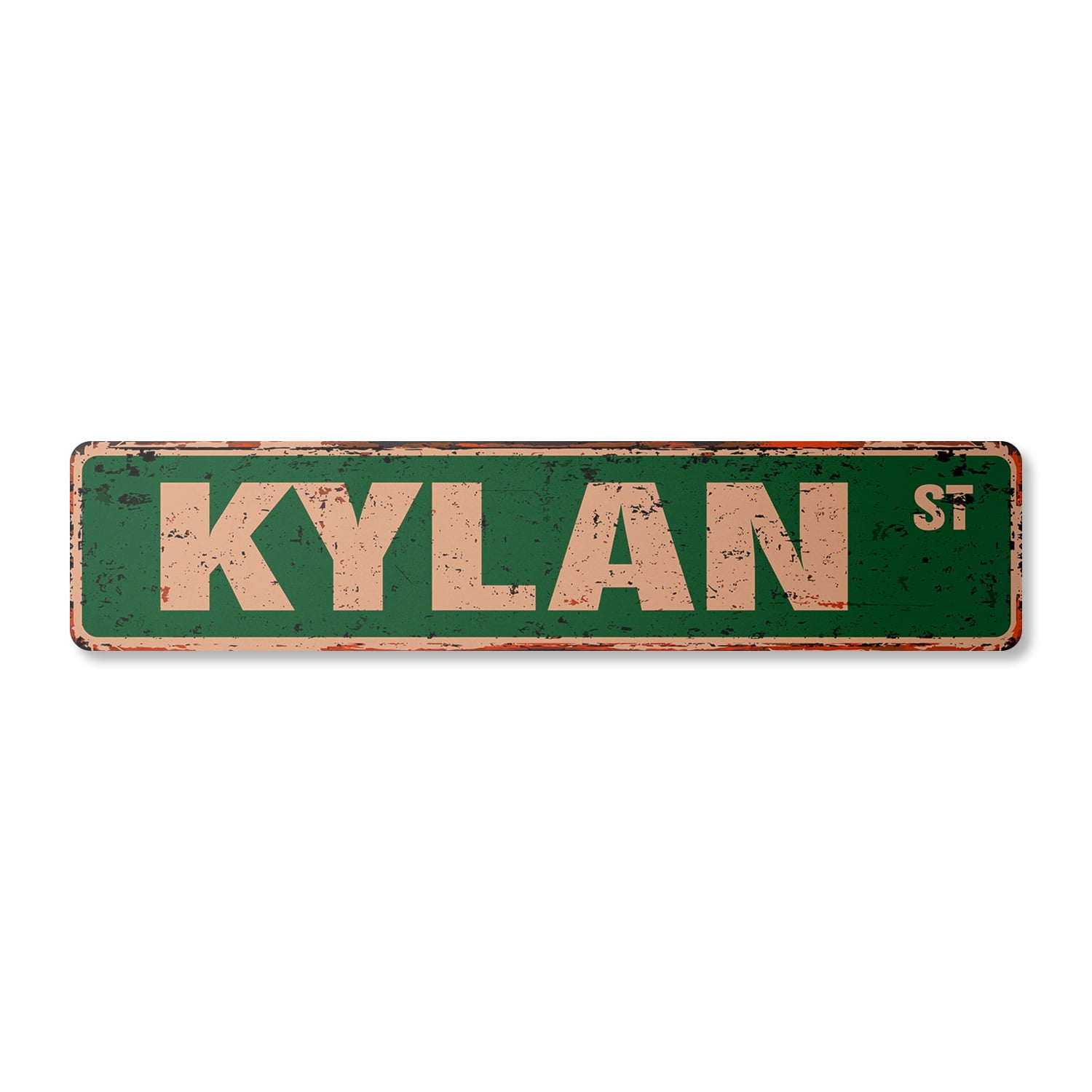 KYLAN Vintage Plastic Street Sign Childrens Name Room Sign | Indoor ...