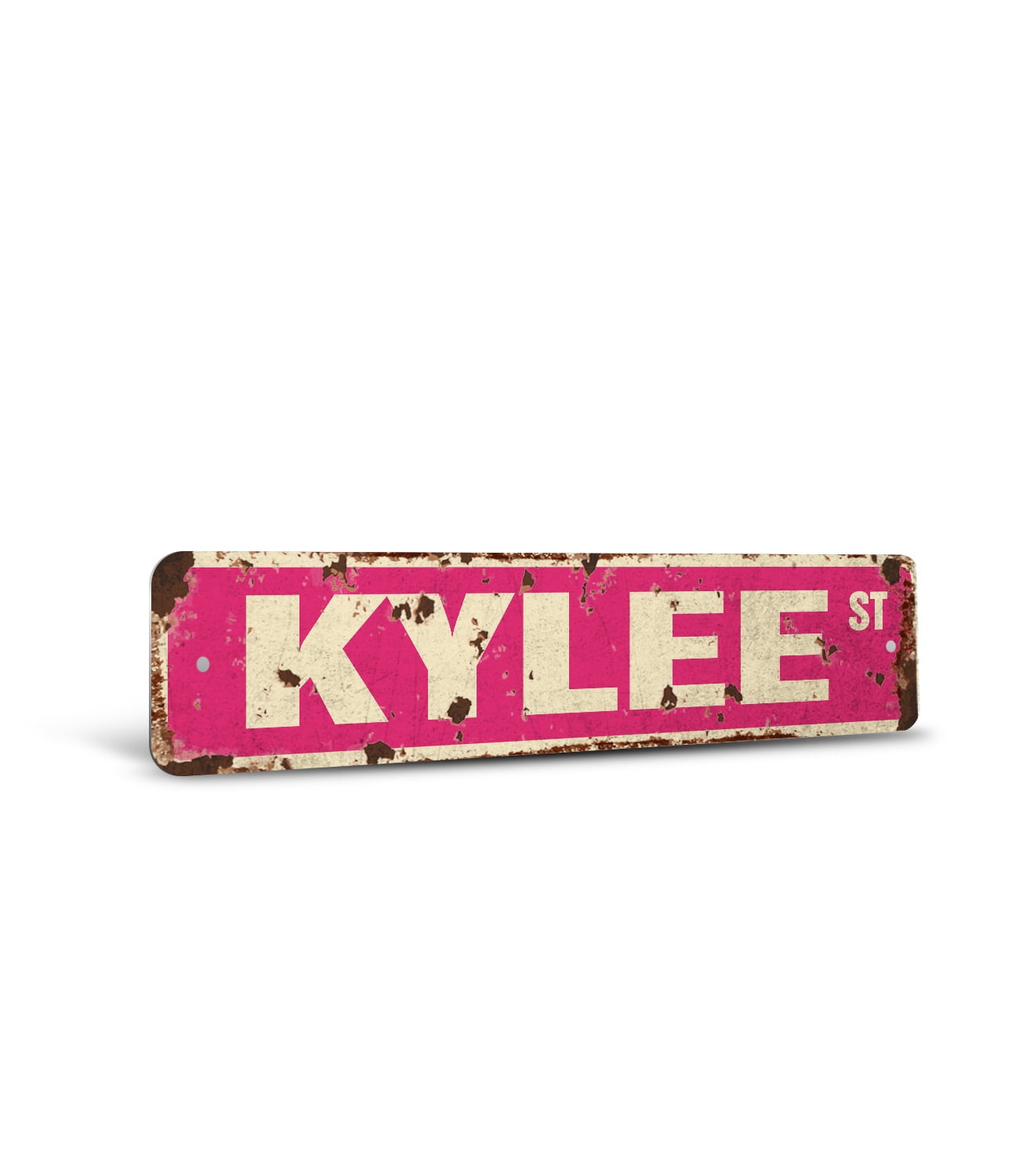 KYLEE Vintage Style Rustic Street Sign – Childrens Name Room Sign Retro ...