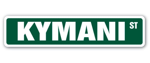 KYMANI Street Sign Childrens Name Room Sign | Indoor/Outdoor | 36" Wide ...
