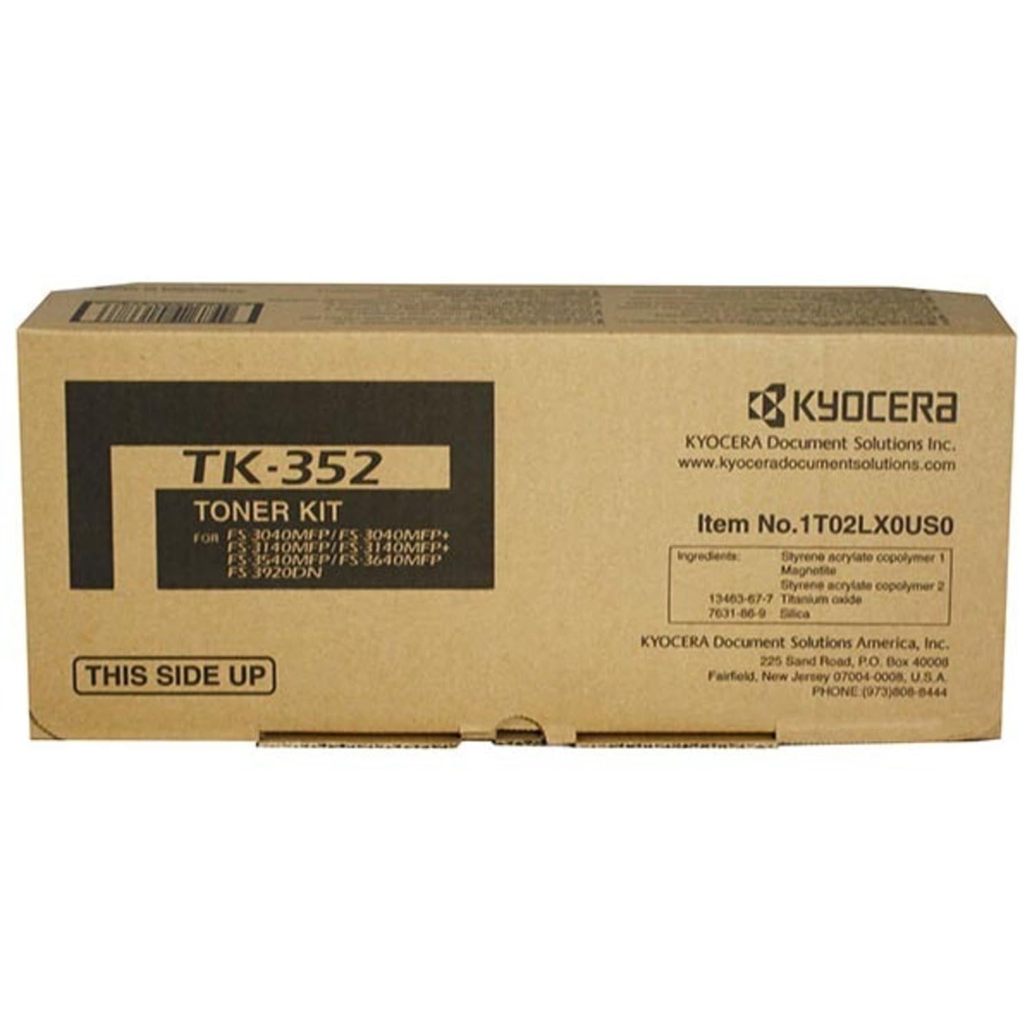 KYOCERA 1T02LX0US0 Model TK-352 Black Toner Cartridge; Compatible with ...