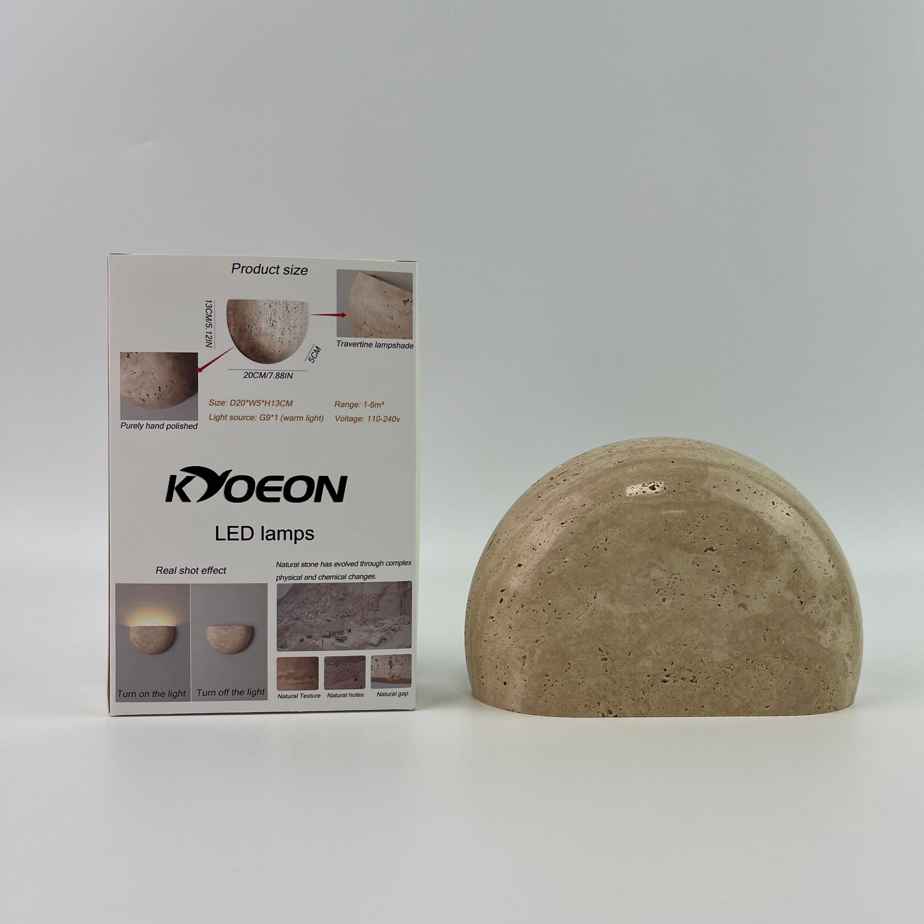 KYOEON LED lamps,Nordic Modern Marble Wall Sconce Half Moon Semi Circle ...