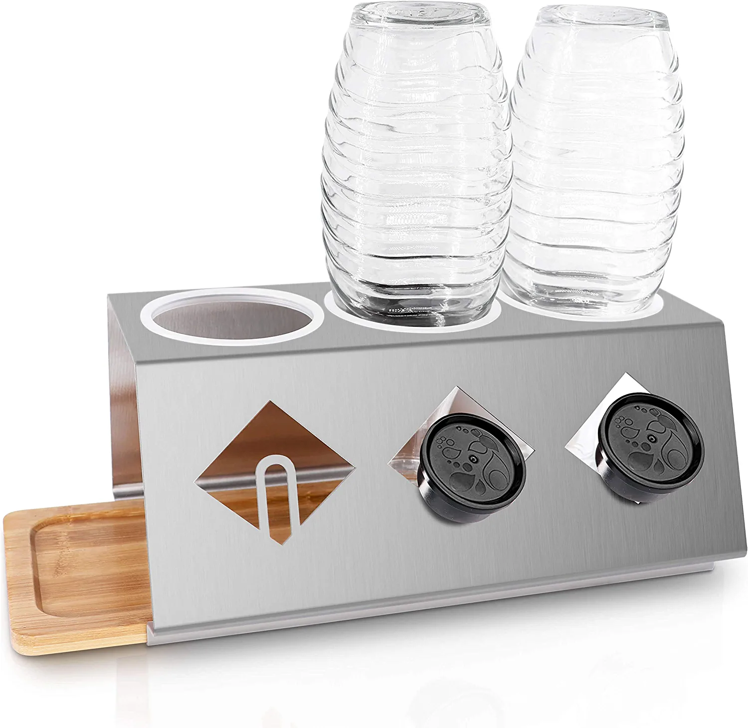 KYONANO Bottle Holder for SodaStream Duo, Drip Rack Drainer, Stainless ...