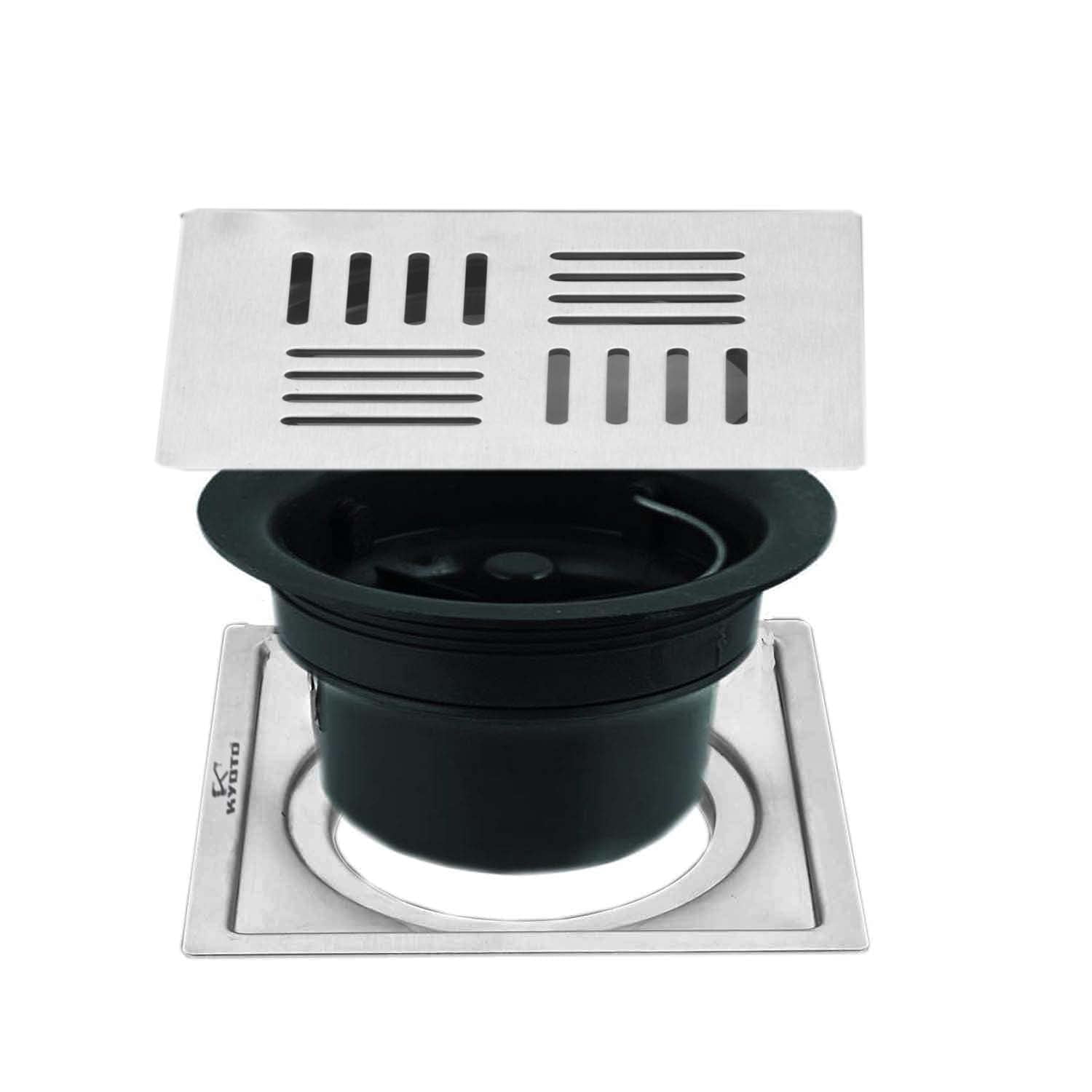 KYOTO Flora Square Grating Stainless Steel SUS 304 Floor Drain Plain ...