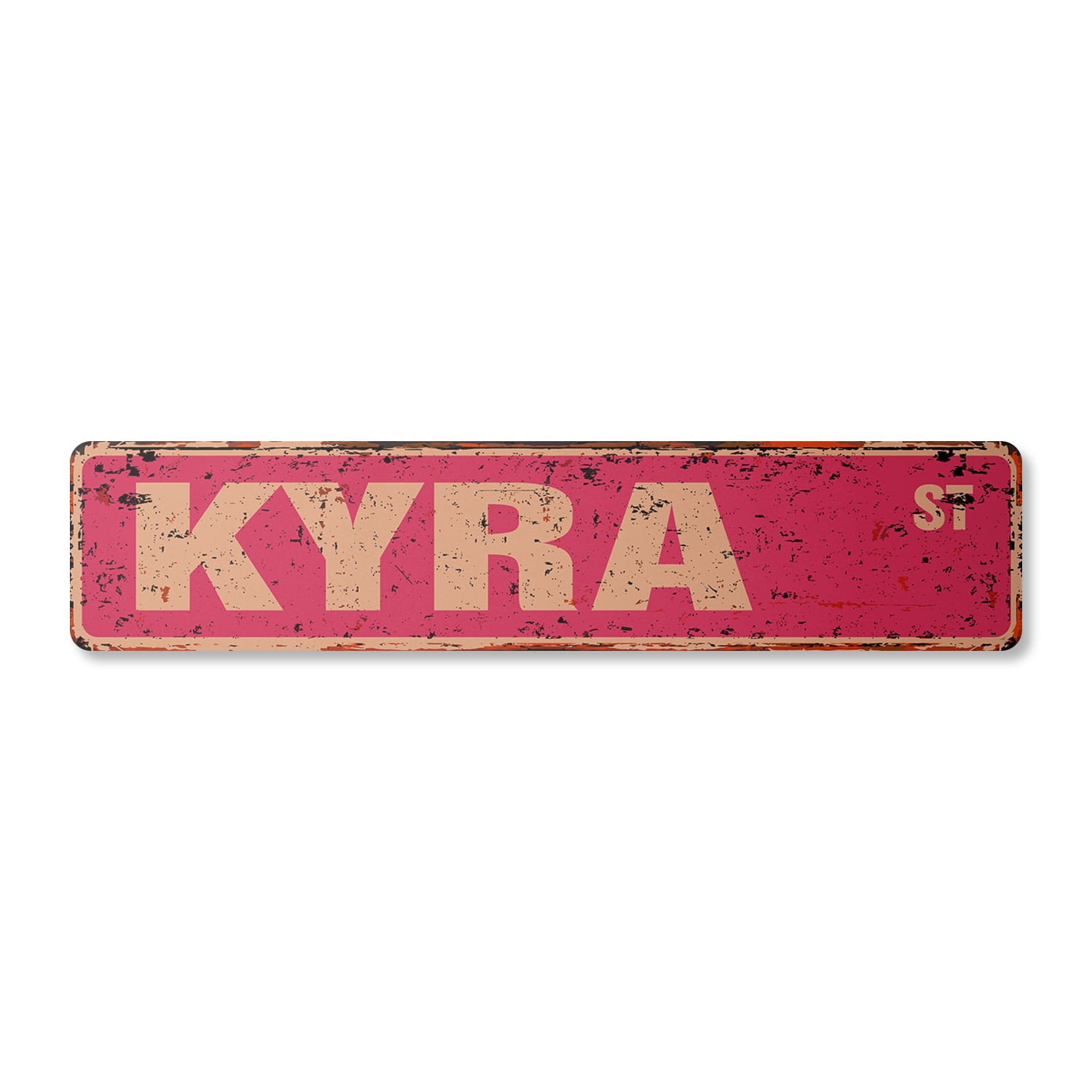 KYRA Vintage Plastic Street Sign Childrens Name Room Sign | Indoor ...