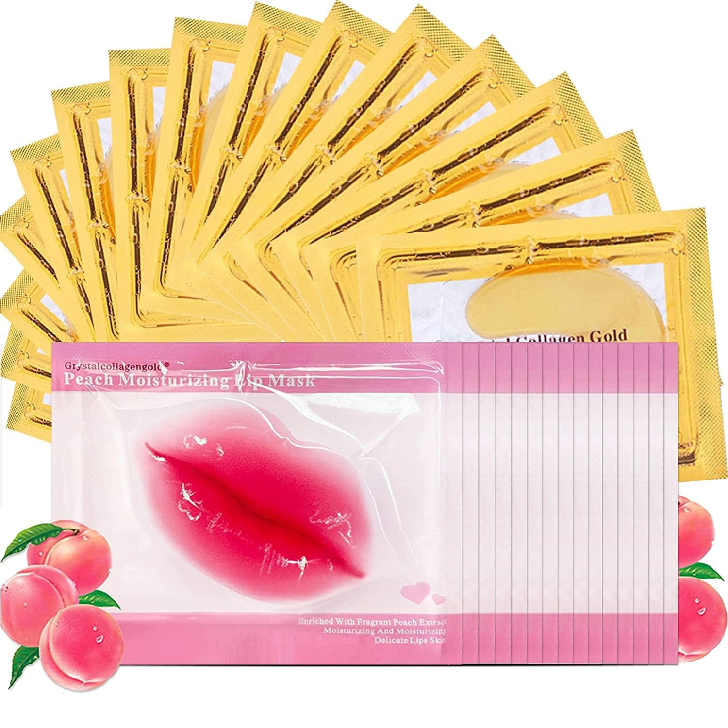 KYTVPL 30 PCS Gel DHF10 lip mask and Under Eye Collagen Patches,Crystal ...