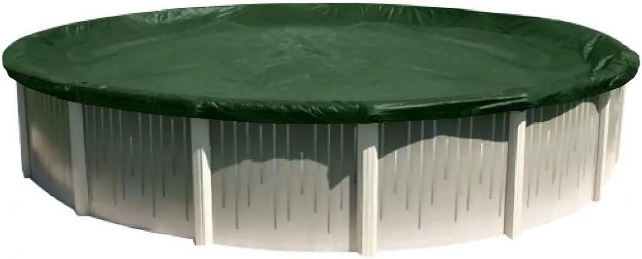 KYUTR 15 ft Round Above Ground Pool Cover | Green/Black Reversible ...