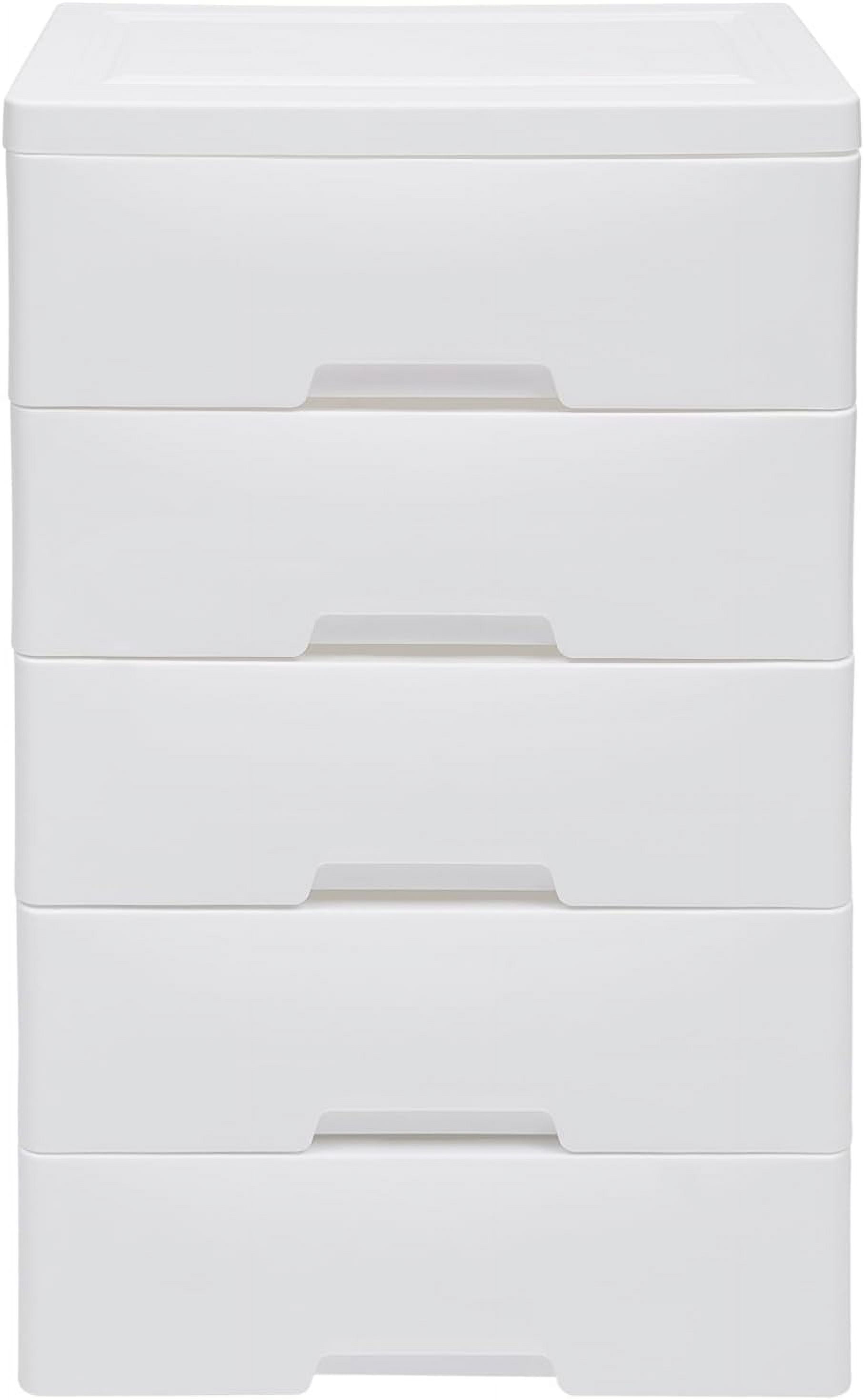 KYUTR 5 Drawer Dresser, Tall Dresser Chest of Drawers with Casters, 5 ...