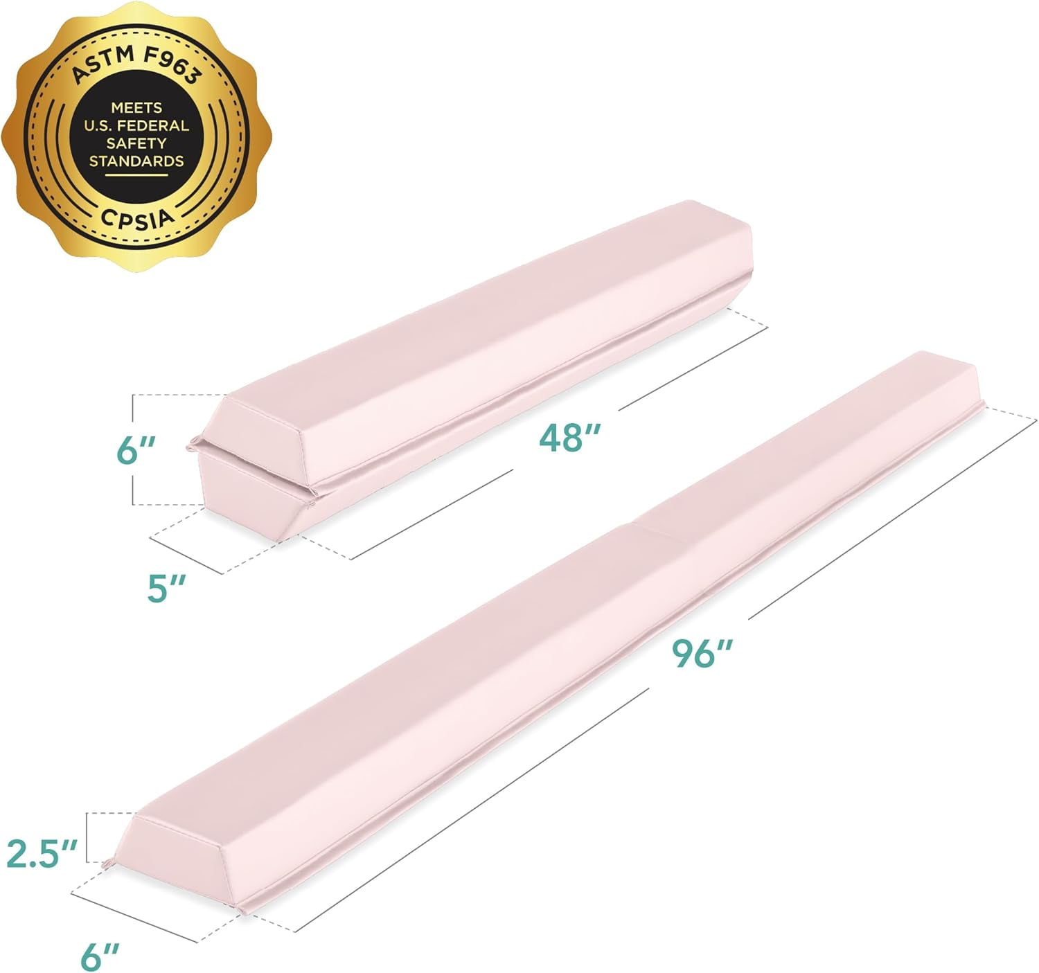 KYUTR 8ft Folding Medium-Density Foam Floor Balance Beam for Gymnastic ...