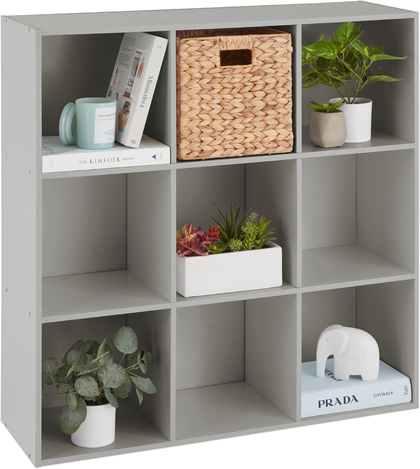 KYUTR 9-Cube Storage Organizer, 13.5in Shelf Opening, Bookcase, Display ...