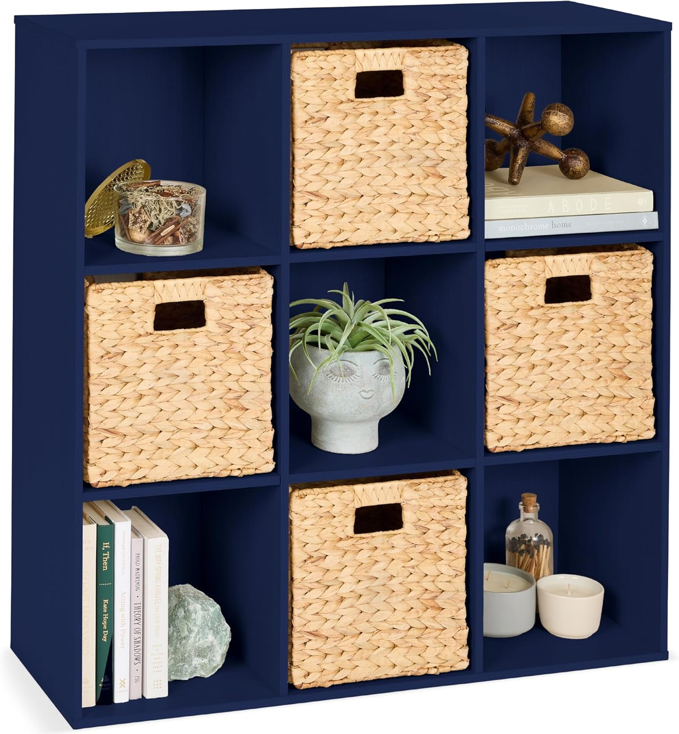 KYUTR 9-Cube Storage Organizer, 13.5in Shelf Opening, Bookcase, Display ...