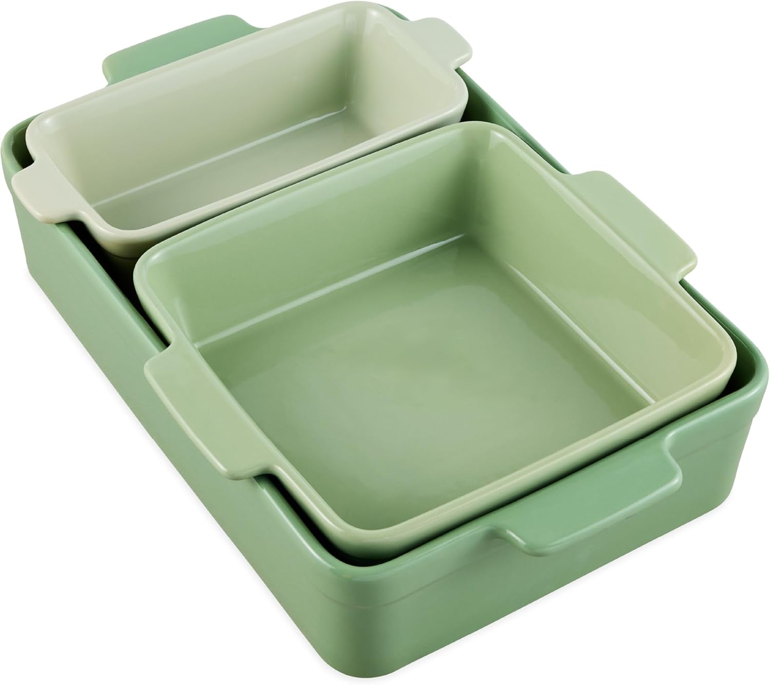 KYUTR Bakeware Set, Baking Dish Set, 3-Piece Nonstick, Toxin-Free ...